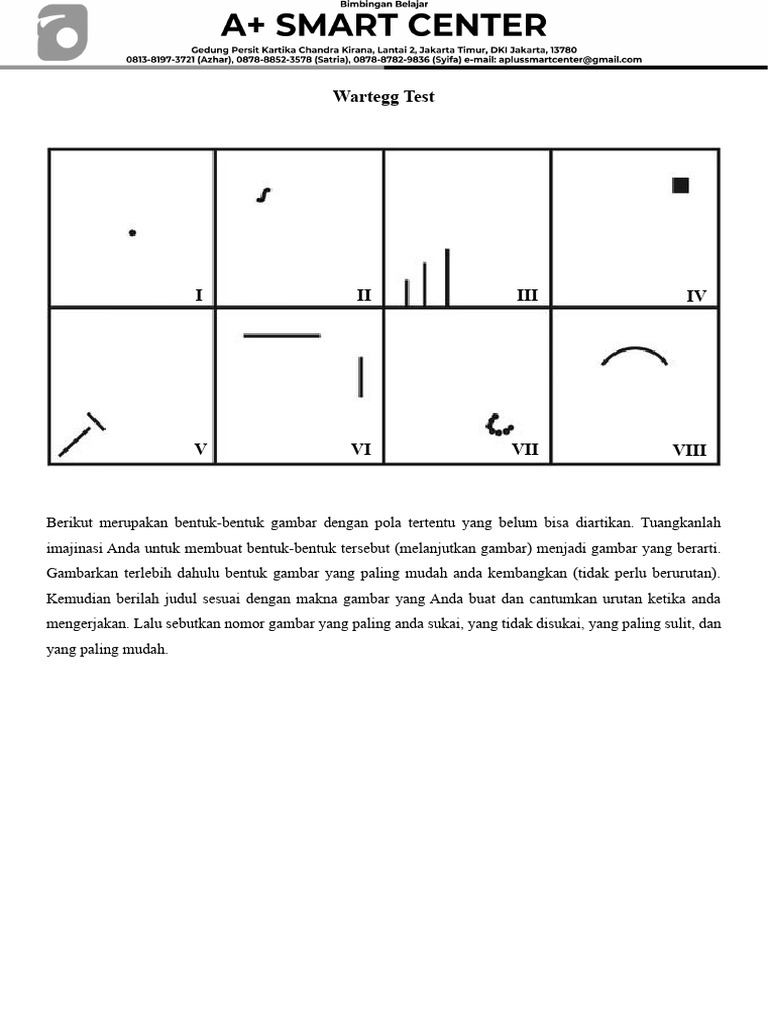Lembar Tes Wartegg: Panduan Kreatif | PDF