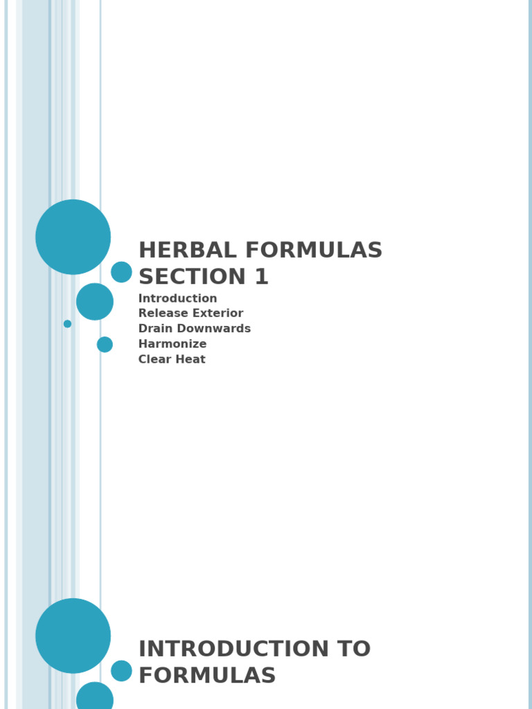 Herbal Formulas Section | PDF | Tang Dynasty