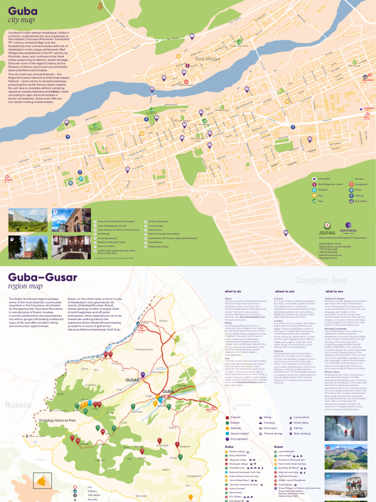 Https - Azerbaijan - Travel - Storage - Pages - 1725 - Guba DMO Visitor Map - Electronic | PDF