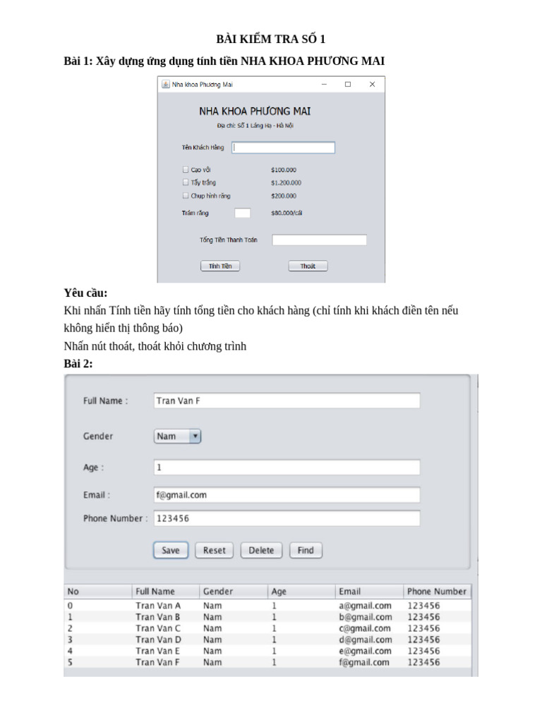 Bai KiemTra Java2 3 | PDF
