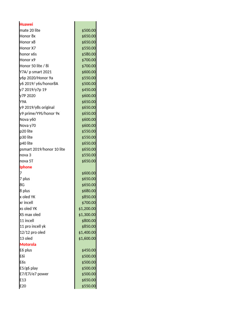 Precios Display Inst 1 | PDF | Apple Inc. | Smartphone