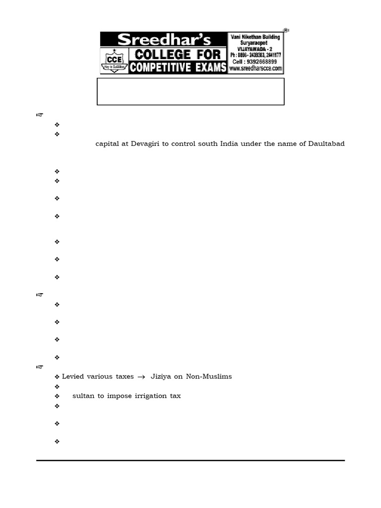 History - Delhi Sultanates-2 English | PDF