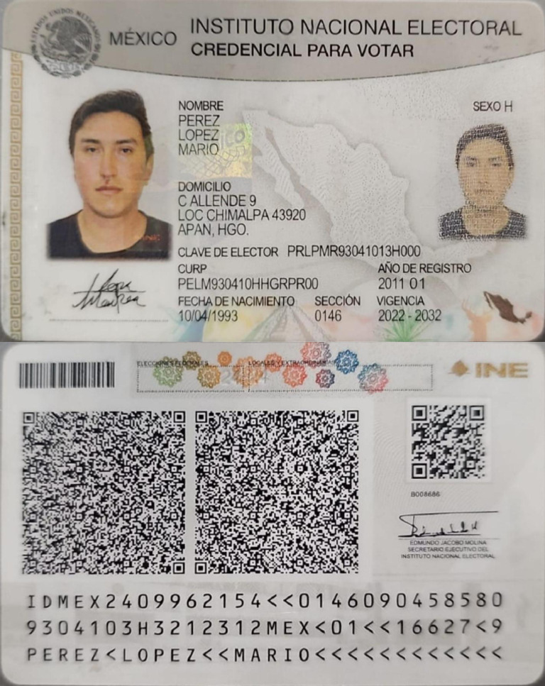Credencial de Elector MARIO PÉREZ | PDF