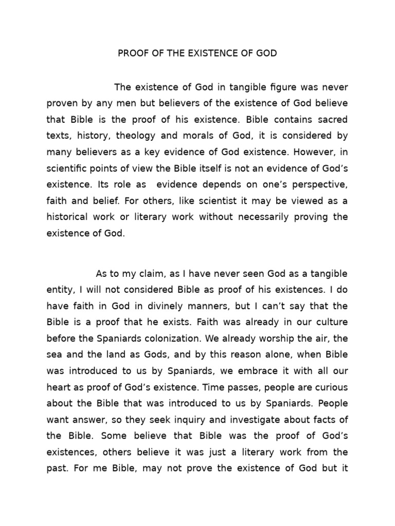 Proof of The Existence of God | PDF | Existence Of God | God