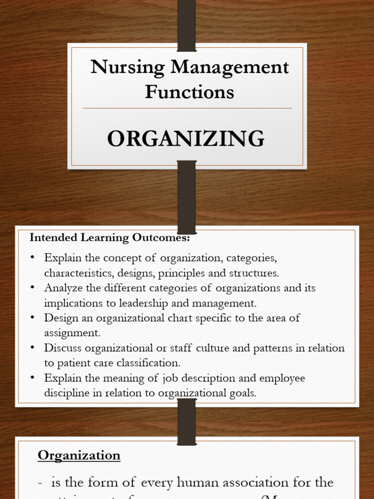 Nursing Management Function - Organizing | PDF | Nursing | Disciplines