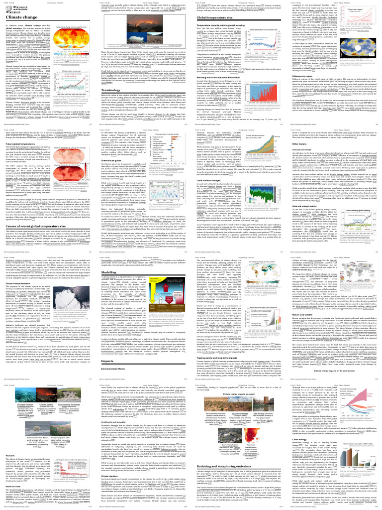 Climate Change - Wikipedia | PDF | Climate Change | Greenhouse Effect