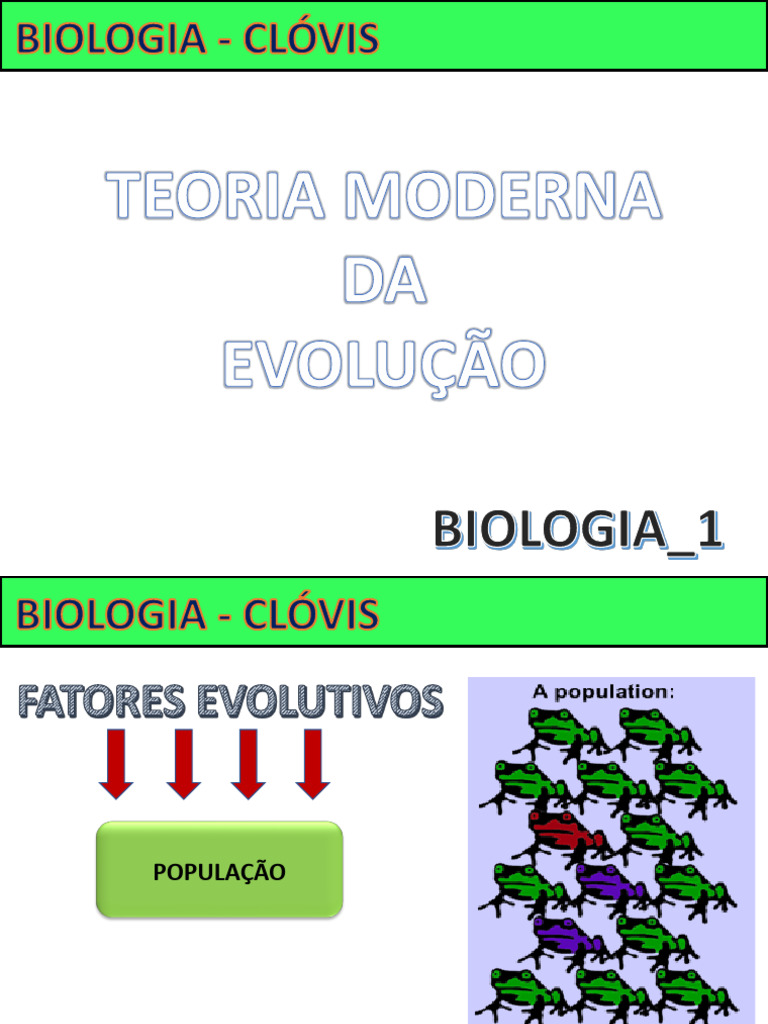 Teoria Moderna Da Evolução | PDF