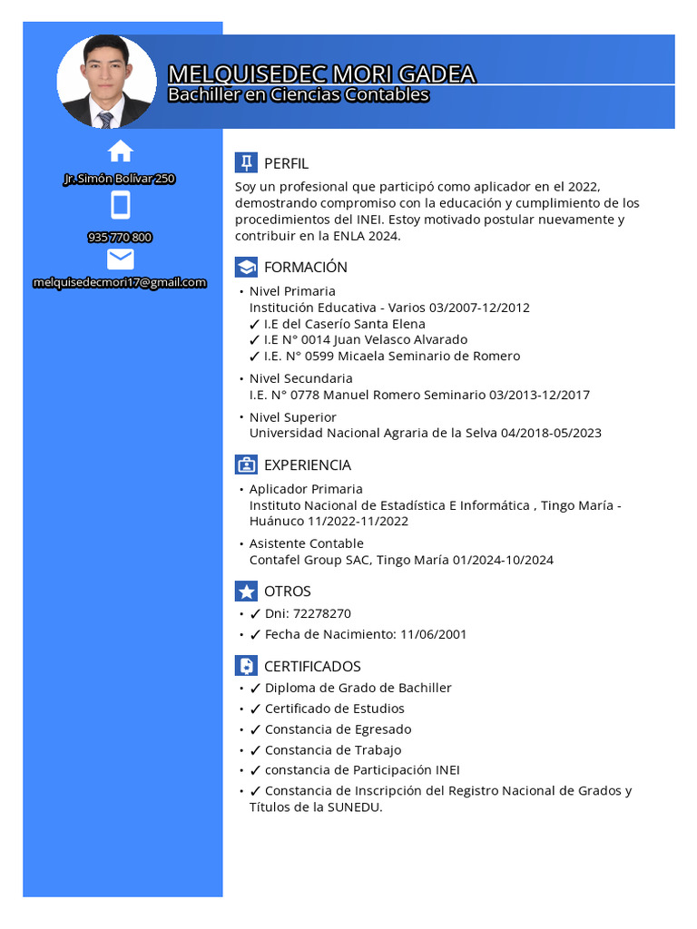 Nuevo CV Melqui | PDF