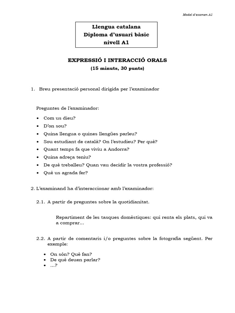A1 Orals | PDF