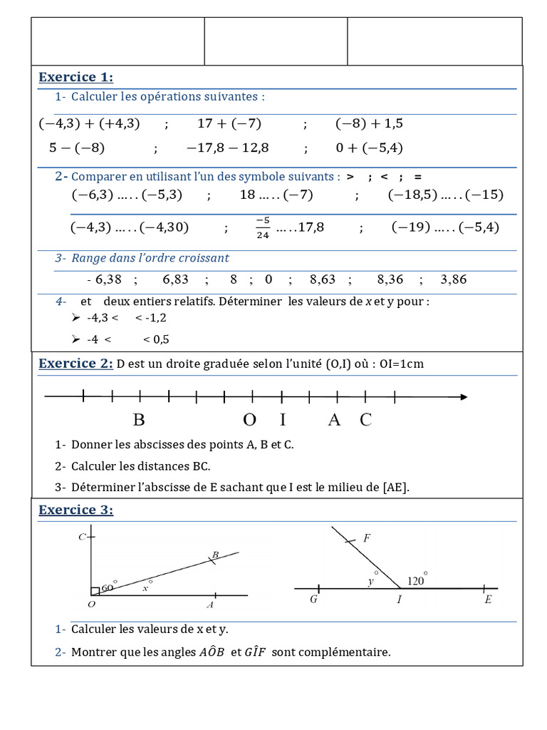Contrôle de maths 1ère année S1 | PDF | Méthodes et références pédagogiques