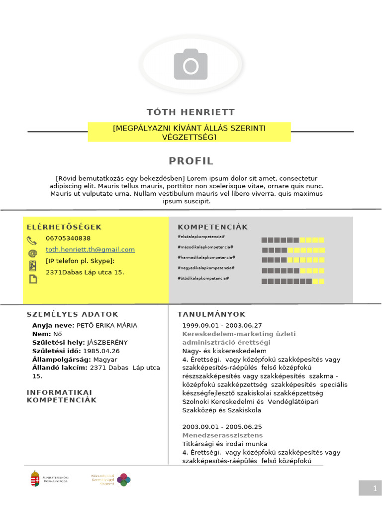 CV Sablon KHR Minimal v3 | PDF