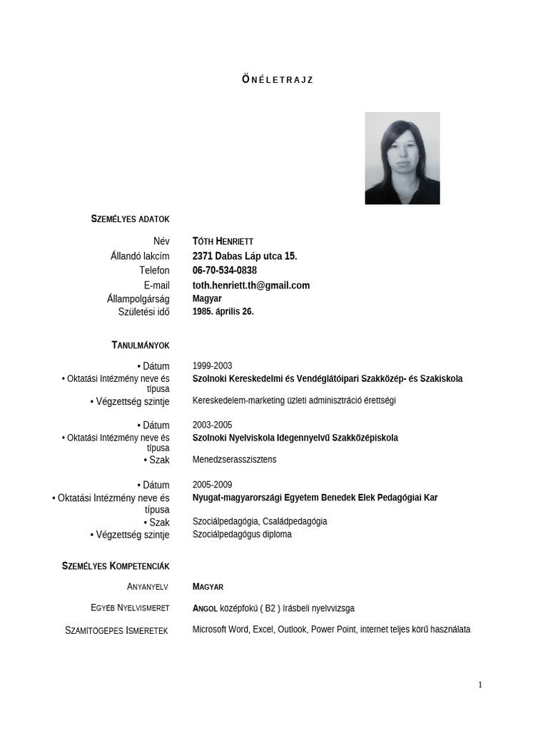 Tóth Henriett | PDF