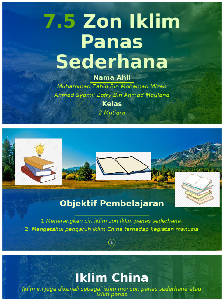 Bab7.5 Zon Iklim Panas Sederhana Zahin Dan Syamil | PDF