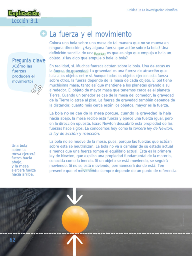 Fuerzas y movimiento en la ciencia | PDF | Fuerza | Aceleración