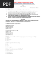 Tally Prime Question Paper | PDF