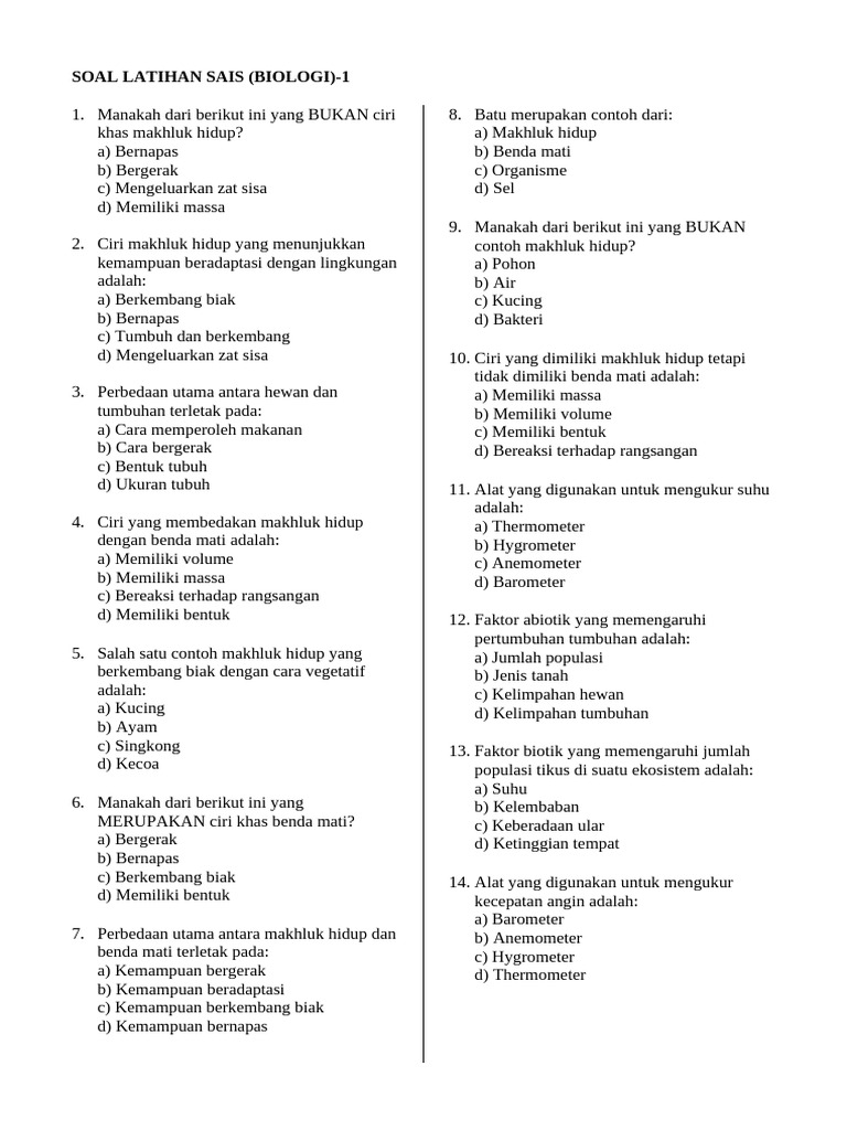 SOAL LATIHAN EKSTRA SAINS-1-Soal | PDF | Hukum