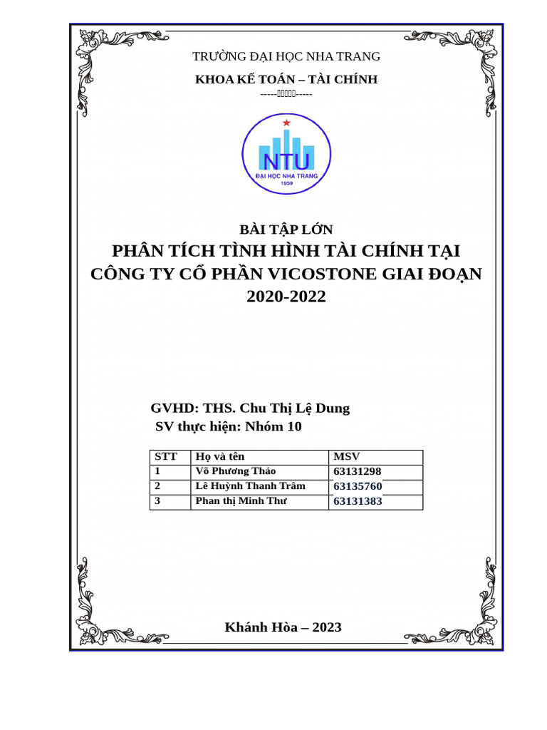 Nhóm 10 - PTTCDN VCS | PDF