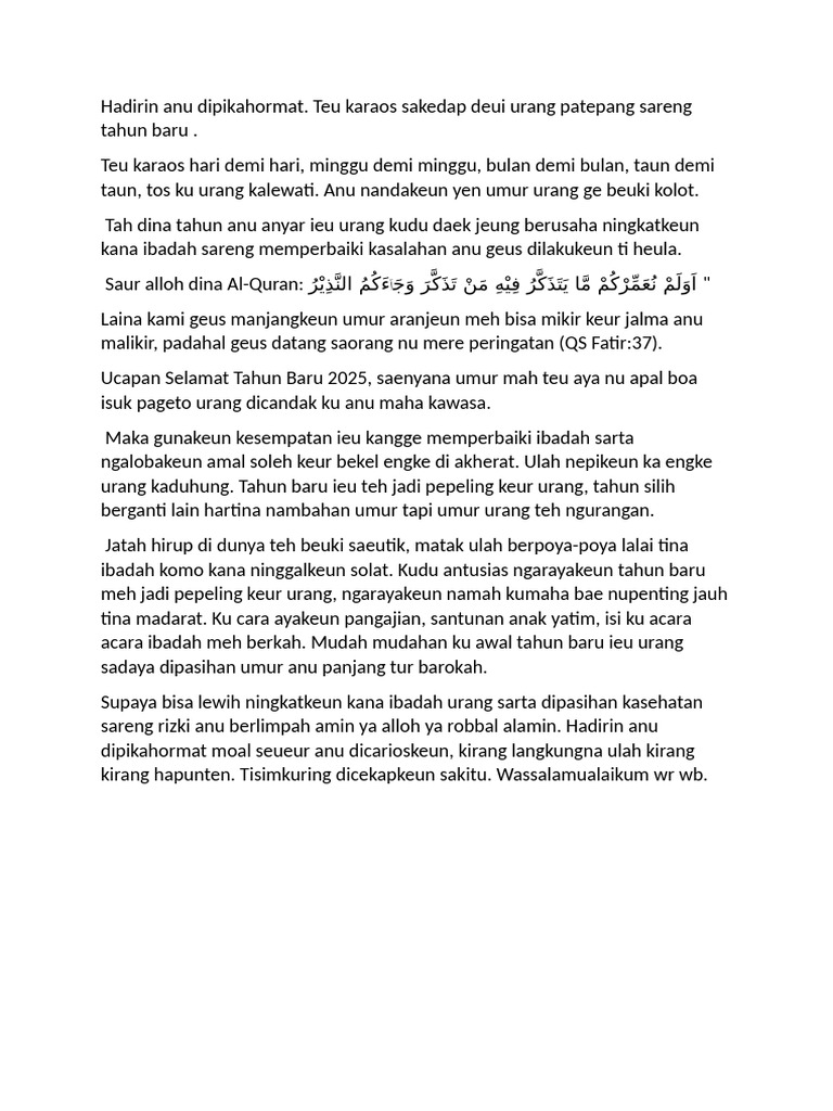 Contoh Pidato Sunda | PDF