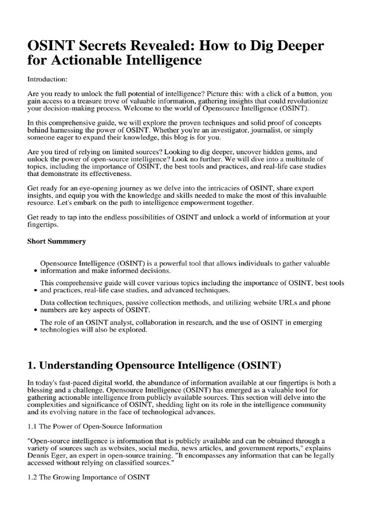 OSINT Secrets Reveal... | PDF