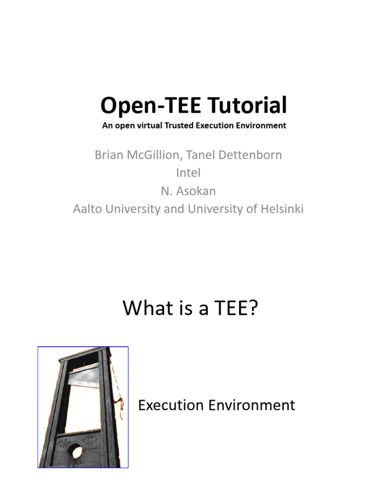 Open TEE Intro | PDF | Android (Operating System) | Public Key Cryptography