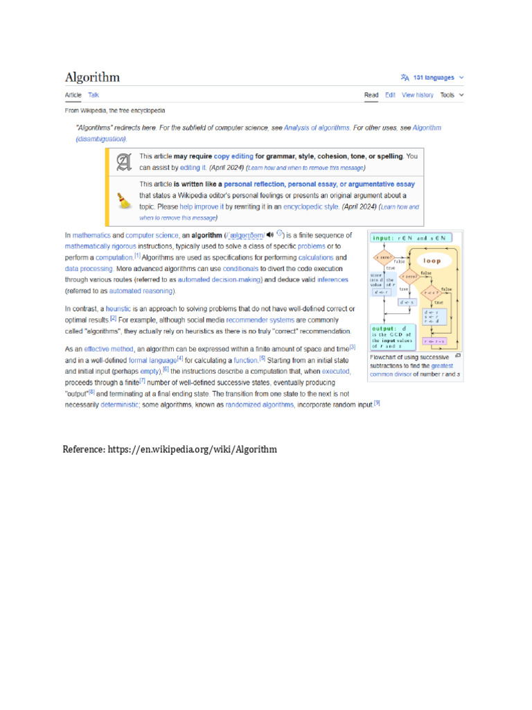 Algorithm | PDF | Technology & Engineering