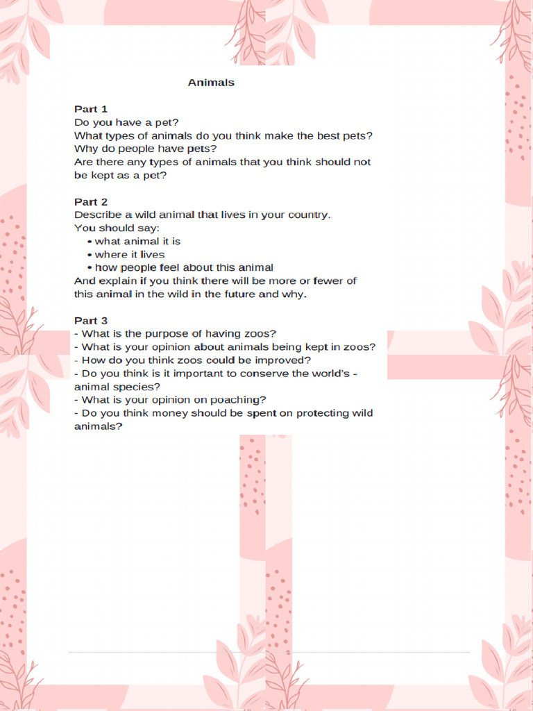 30 IELTS Speaking Topics | PDF