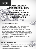 CFLM 2: Leadership in Criminology | PDF | Leadership | Leadership