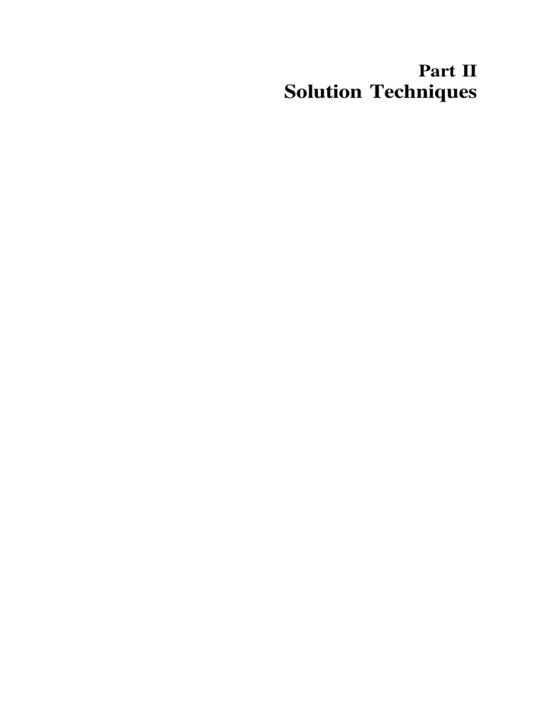 Solution Techniques | PDF