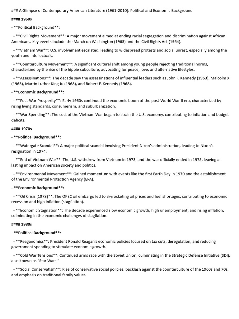 A Glimpse of Contemporary American Literatur1 | PDF | Beat Generation ...