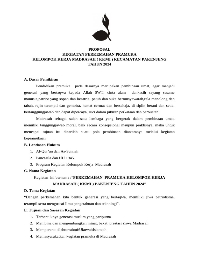 Proposal Kegiatan Pramuka 2024-2 | PDF