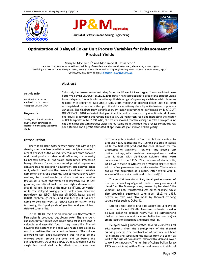 JPME - Volume 25 - Issue 2 - Pages 45-62 | PDF | Cracking (Chemistry ...