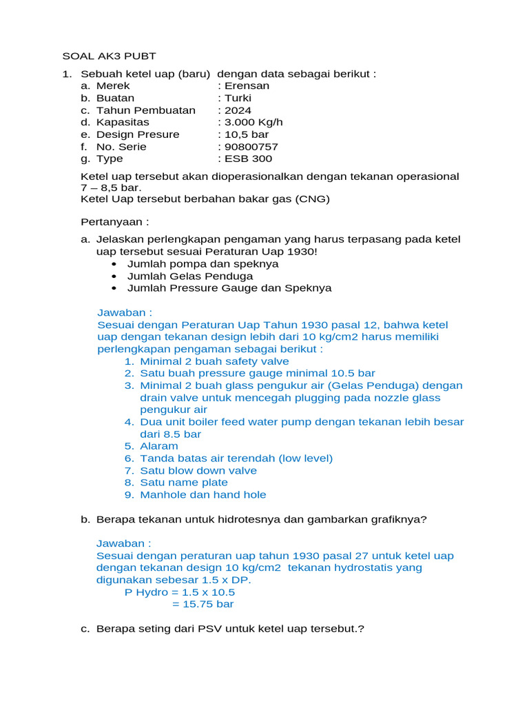 Soal Ak3 Pubt | PDF | Griya & Taman | Teknologi & Rekayasa