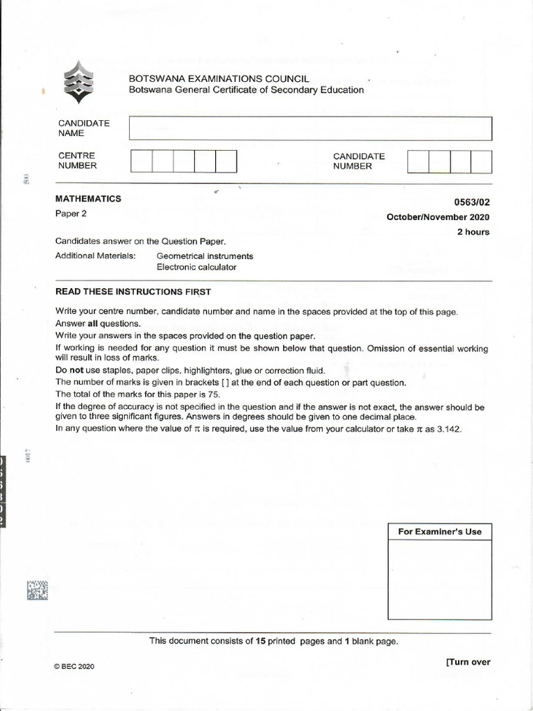 2020 Paper 2 | PDF