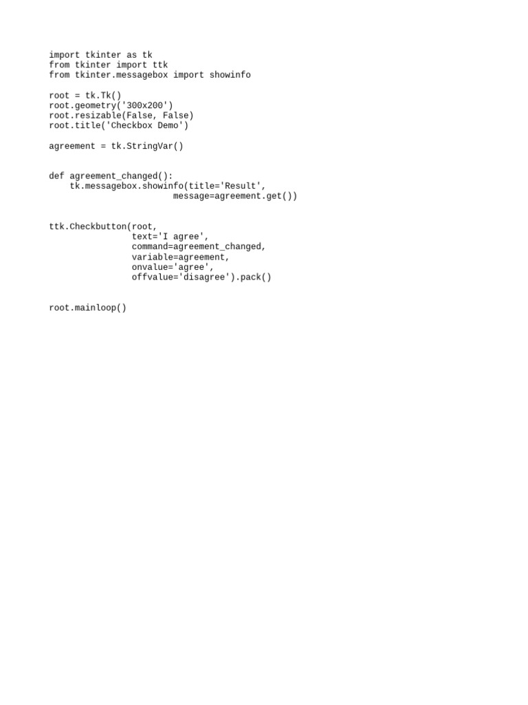 Tkinter Check Button | PDF
