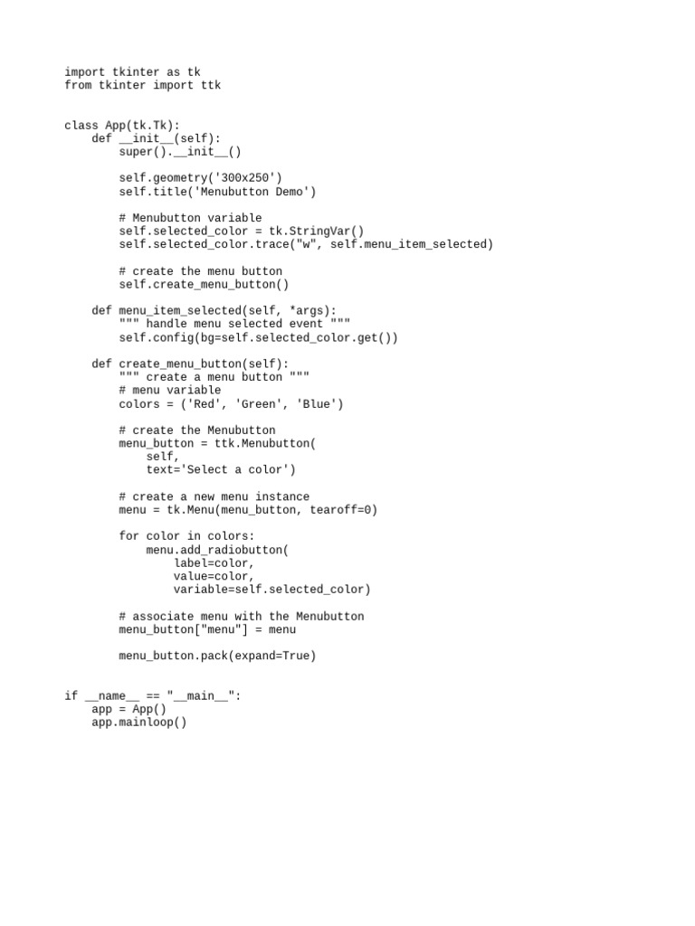 Tkinter Menu Button Pdf