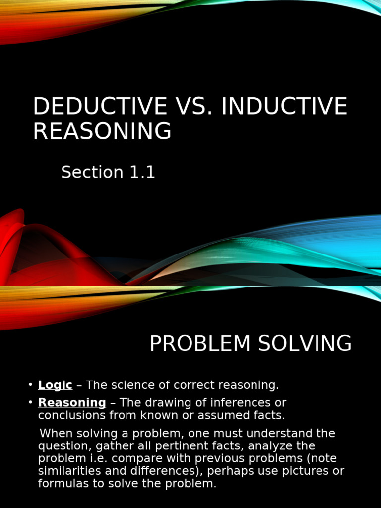 Inductive Versus Deductive Reasoning | PDF | Deductive Reasoning | Argument