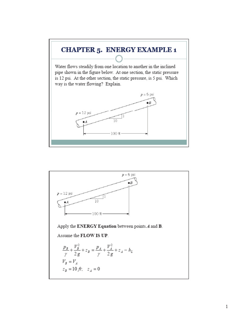 Solved Problems Ch4 Bernoulis Eq | PDF | Turbine | Liquids