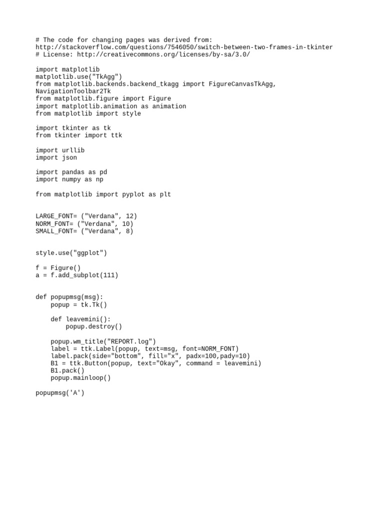 Tkinter Matplotlib Popup Example | PDF | Computers