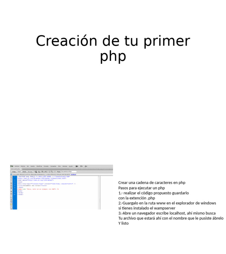 Creación de Tu Primer PHP | PDF