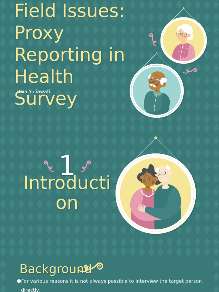 Field Issues - Proxy Reporting in Health Survey | PDF | Well Being | Information