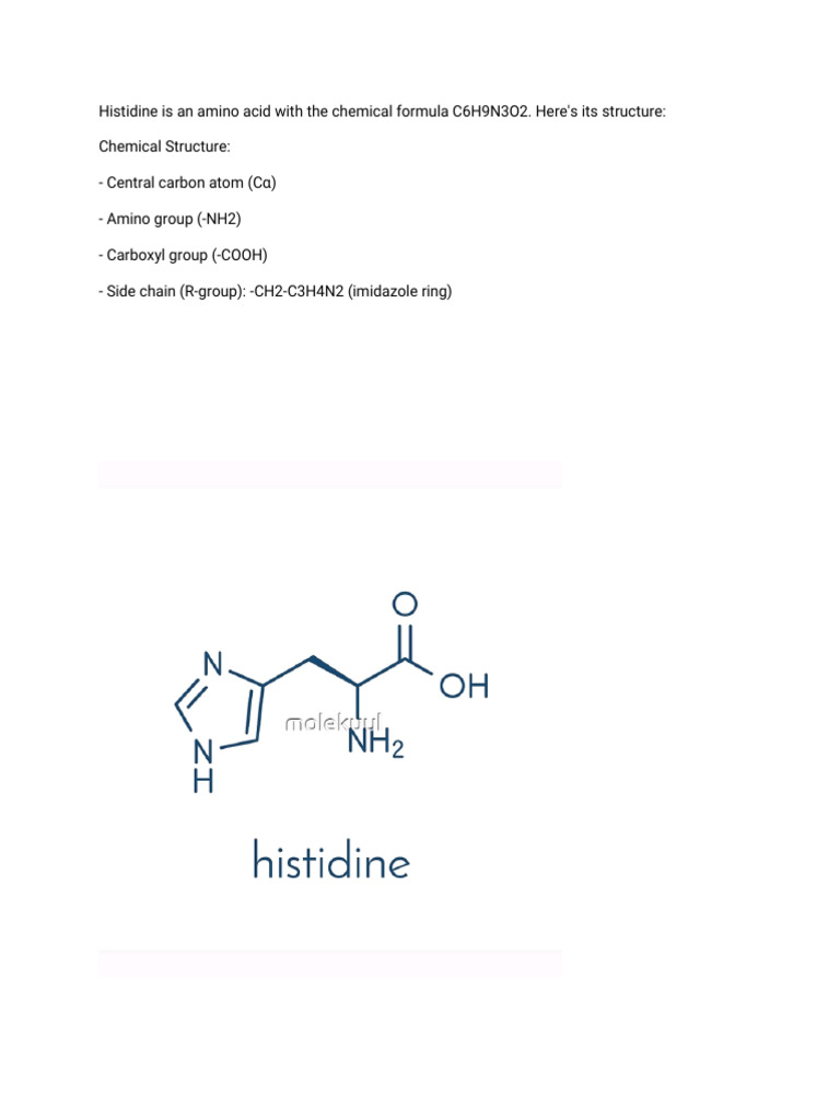 Histidine | PDF