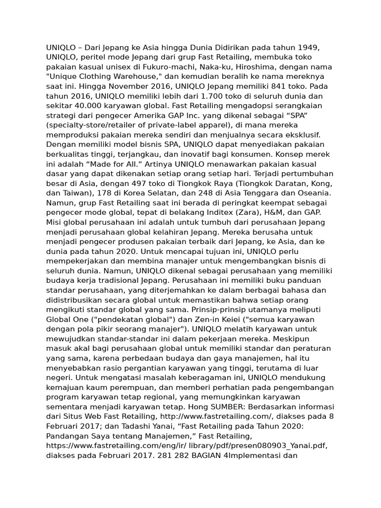 Uniqlo | PDF | Bisnis