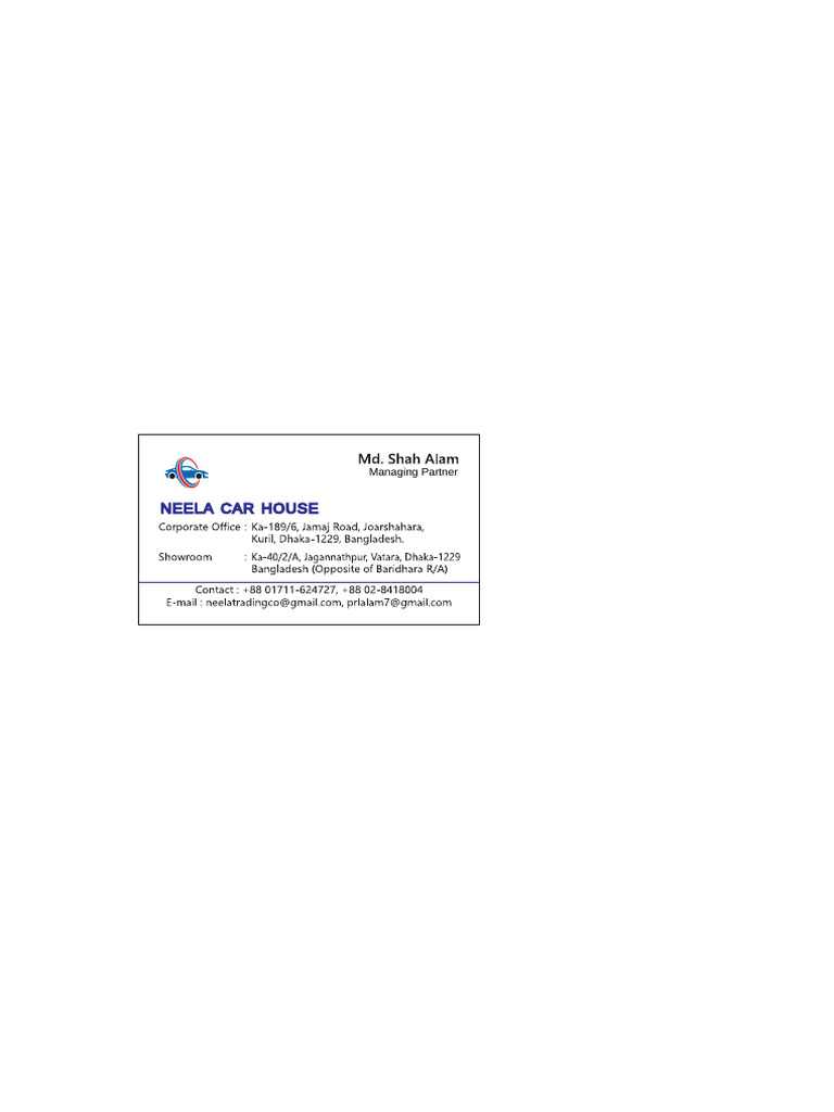 NCH Visiting Card - Soft Copy - Backup | PDF