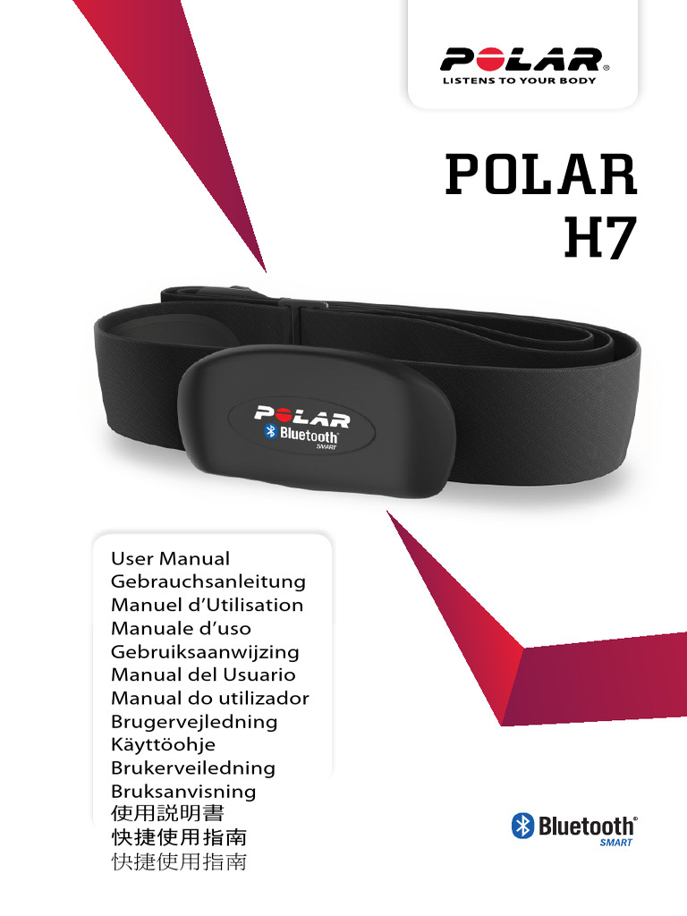 Polar H7 Heart Rate Sensor Accessory Manual English | PDF | Radio