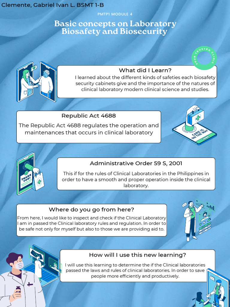 Blue Illustrated Health Care Infographic | PDF | Health Care | Safety