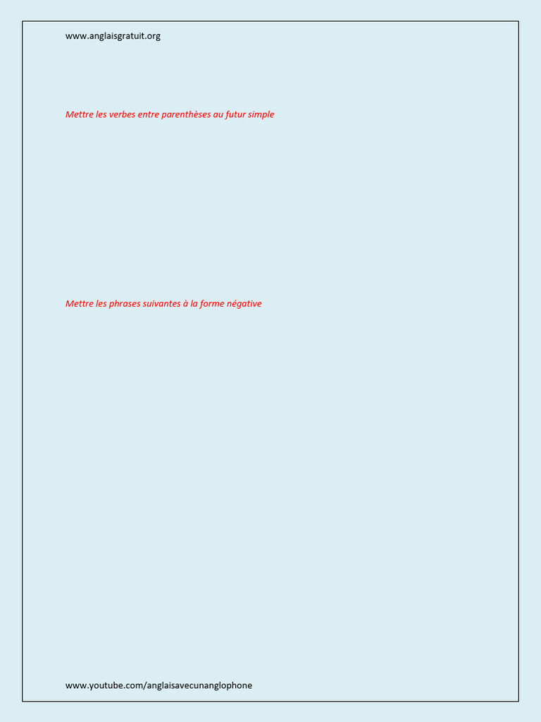 future-simple-en-anglais | PDF | Grammar | Language Families