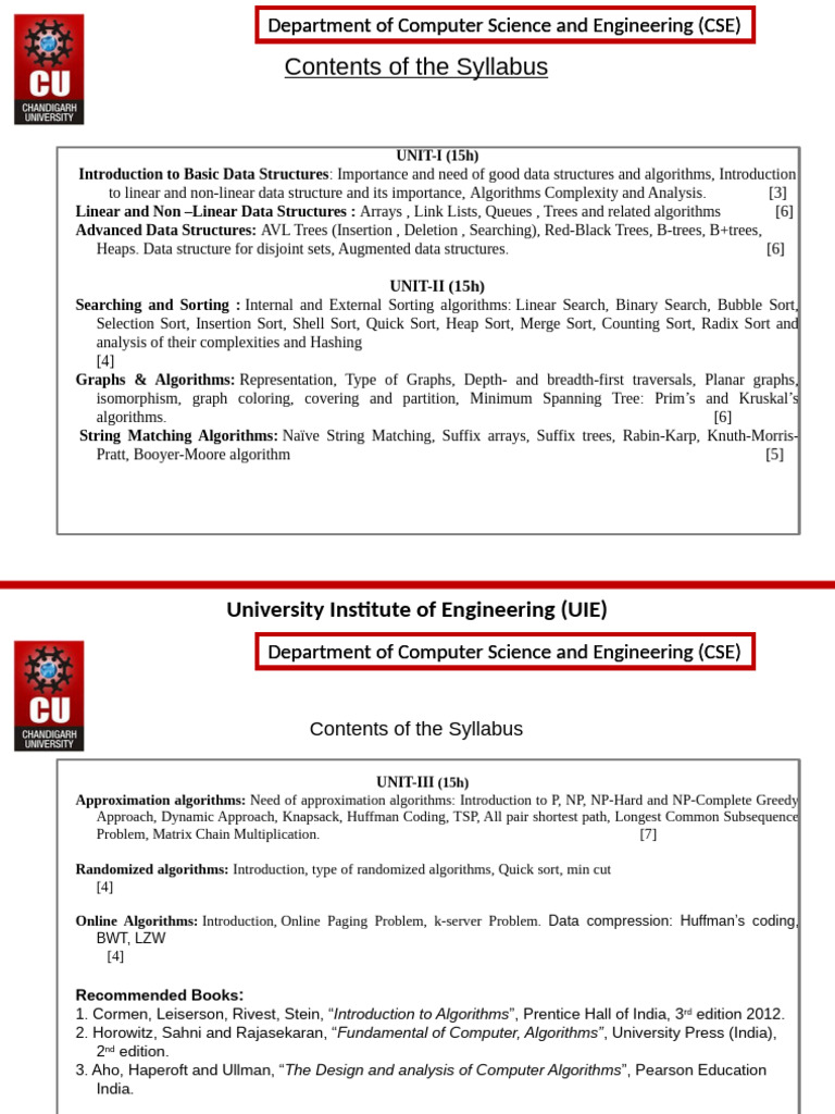 2.1 ADSA Lecture-Unit-II-Ch1 | PDF | Algorithms And Data Structures | Algorithms