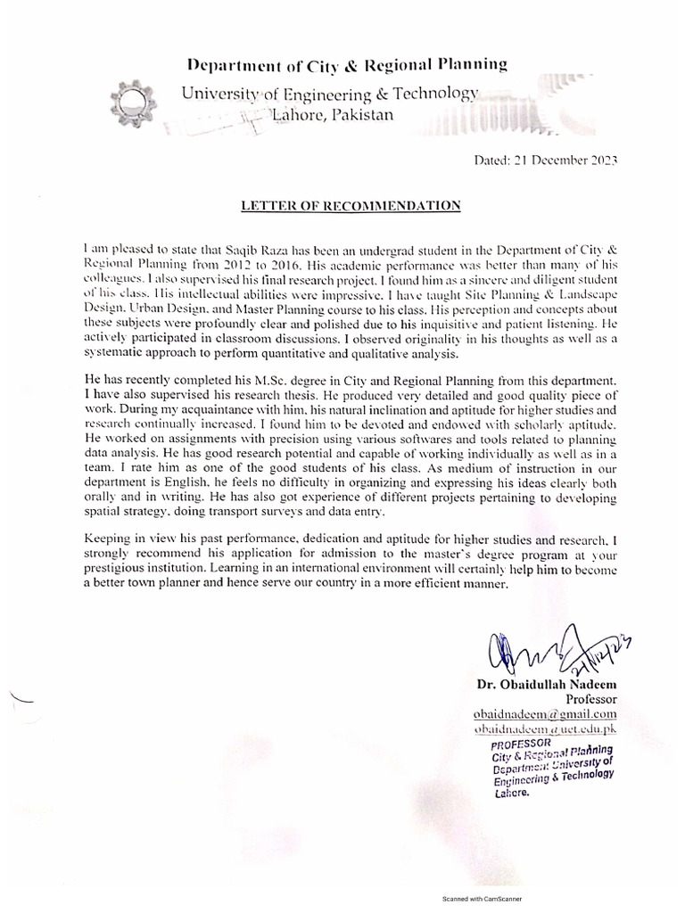Saqib Recom LTR 2 | PDF