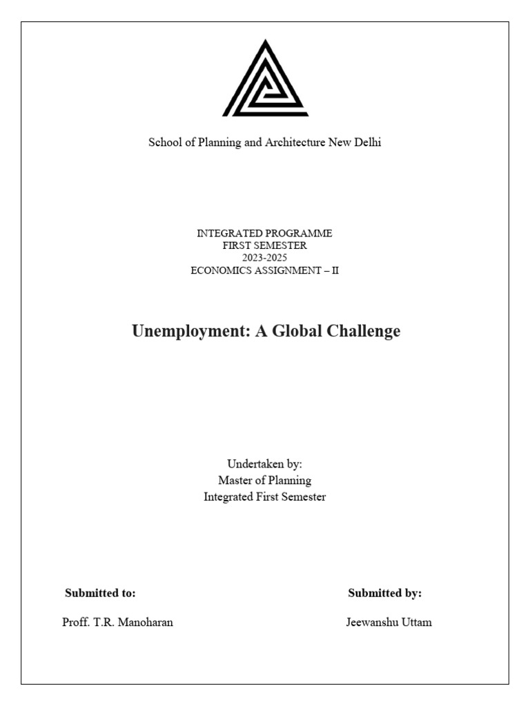 14 - Jeewanshu - Economics Assignment II | PDF | Unemployment | Labour Economics