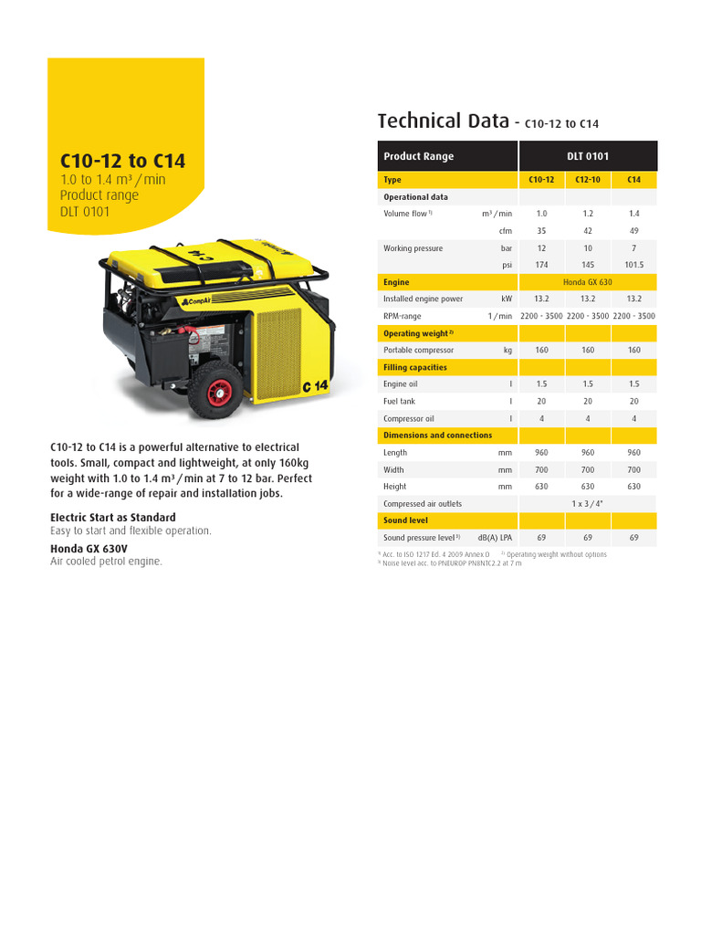 CompAir C14 (DLT0101) | PDF | Engines | Mechanical Engineering
